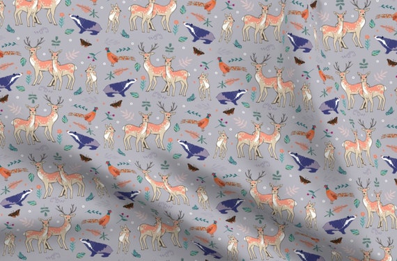 Badger Fabric Deer Badger By Angie Spurgeon Badger | Etsy