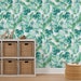 Tropical Wallpaper Cyan Tropical Jungle by Tangerine-tane - Etsy
