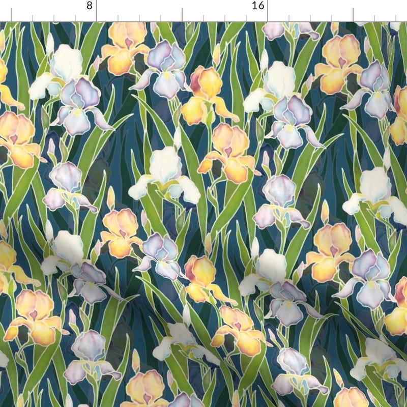 Iris Fabric - Etsy