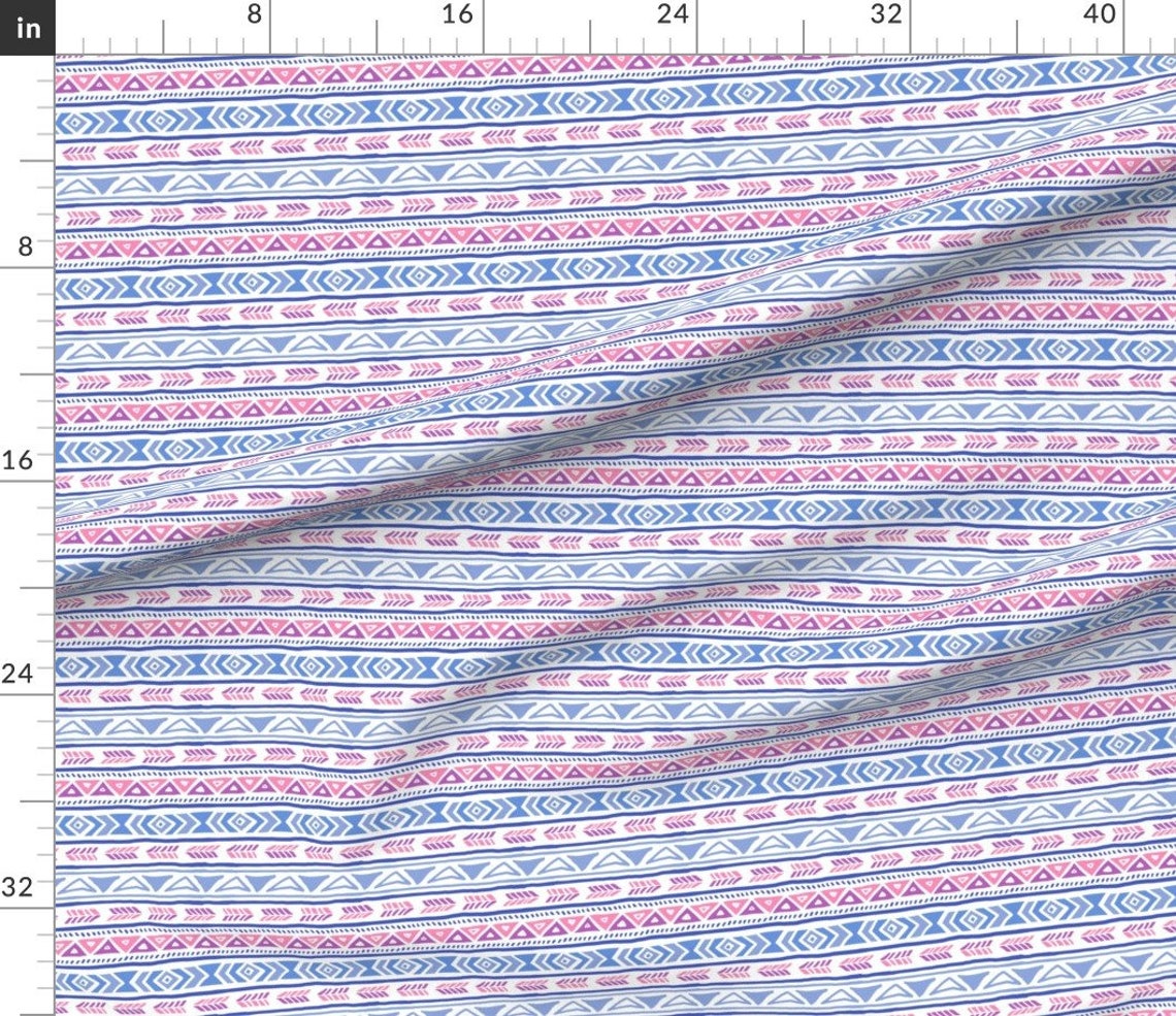 Boho Stripe Fabric Boho Native American Cute Diamond Stripe - Etsy