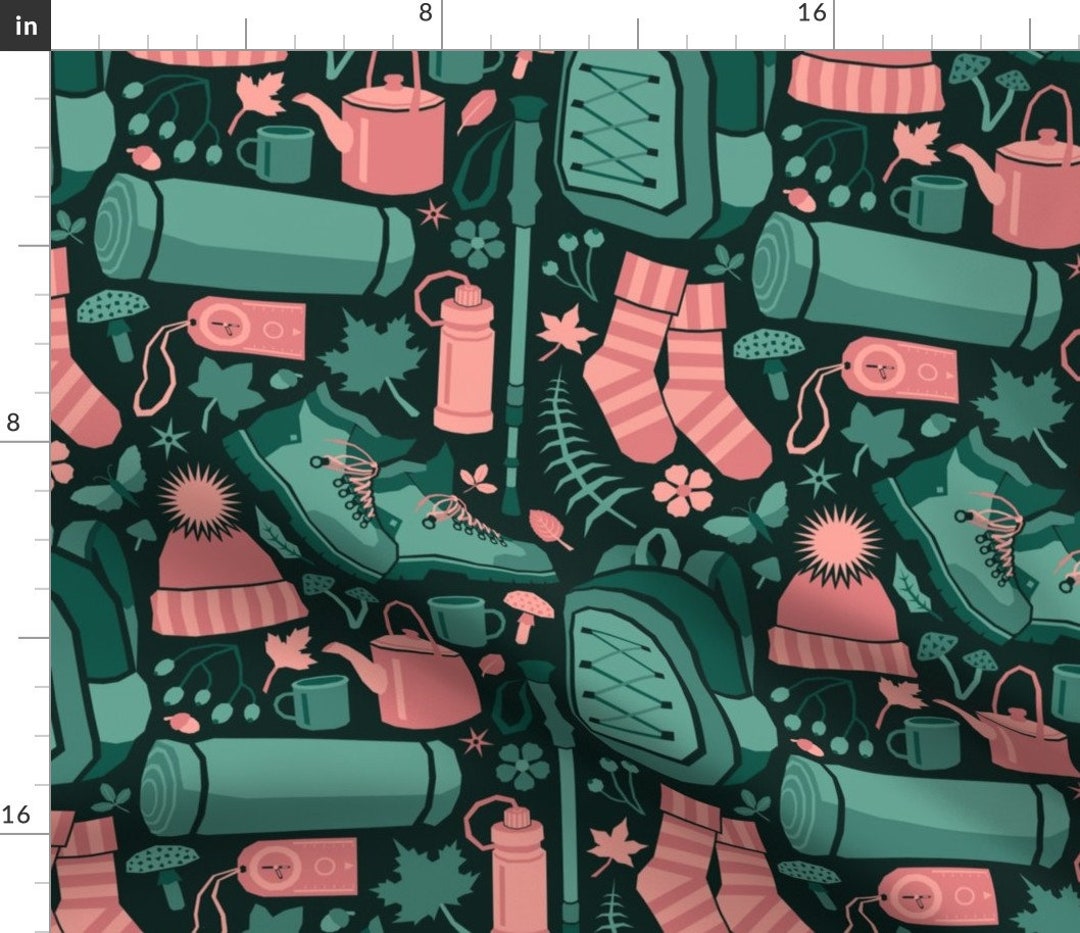 Hiking Fabric Let's Go for A Walk by the Snail and - Etsy
