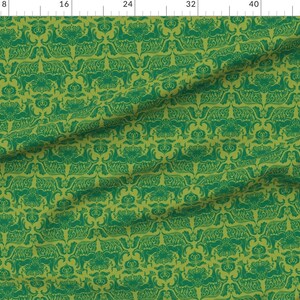 Cthulhu Damask Fabric - I Love Craft by Rosalarian - Horror Eldritch ...