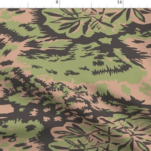 Palm Camo Fabric Palm Camo Palmenmuster Spring Colors by - Etsy