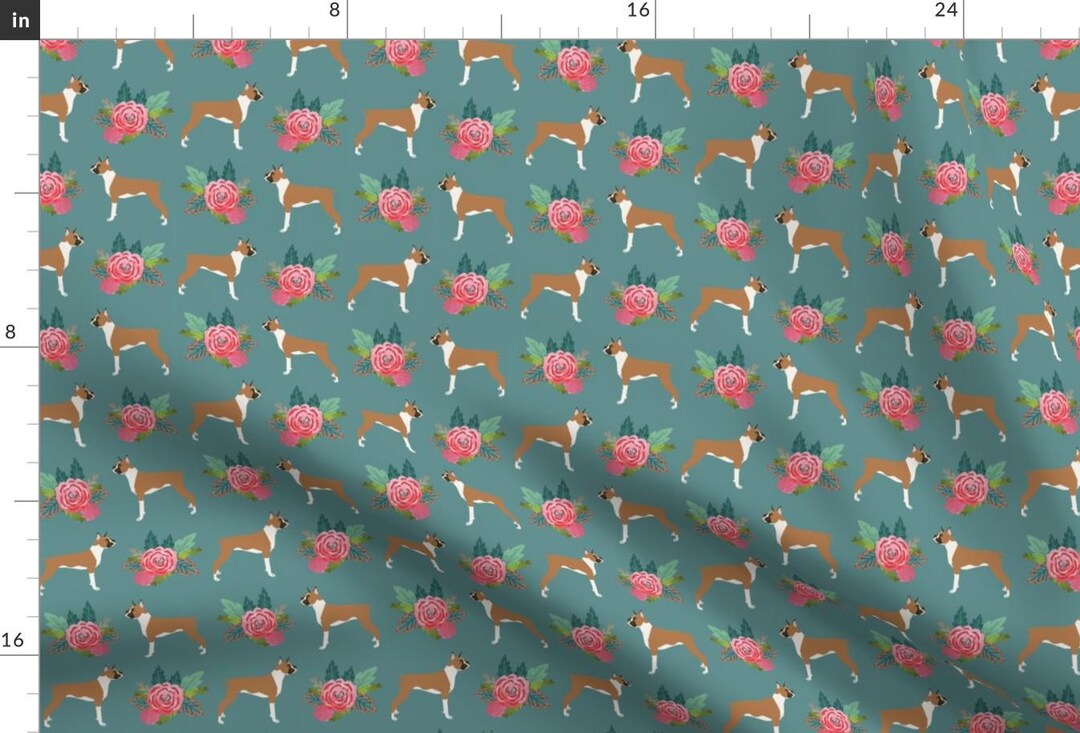 Boxer With Flowers, Boxer Dogs, Boxer, Cute Dog Florals, Pet Dog, Boxer ...