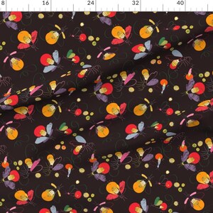 Firefly Fabric Firefly by Pragya K Firefly Lightning Bug Insect Summer ...