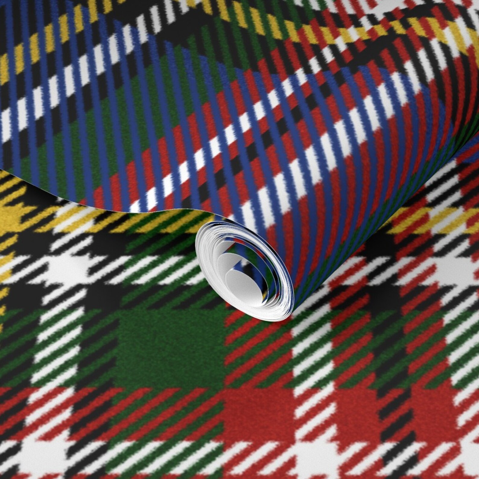 Tartan Wallpaper Royal Plaid by Peacoquettedesigns Blue - Etsy