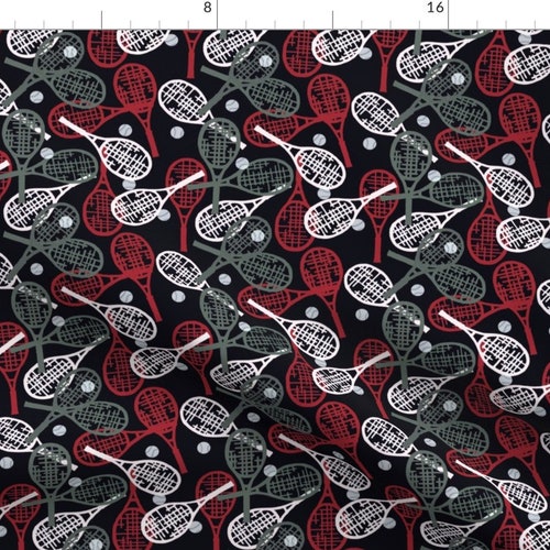 Tennis Fabric Tennis in Lime Gray by Lauriekentdesigns - Etsy