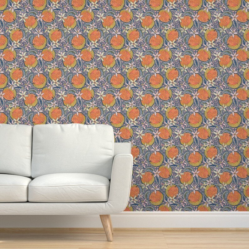Orange Wallpaper African Oranges by Helenpdesigns Fruit - Etsy
