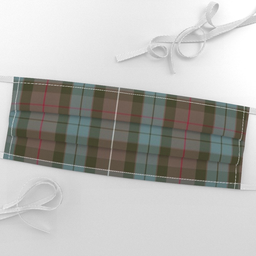 Muted Blue and Red Plaid Fabric Fraser Hunting Weathered | Etsy