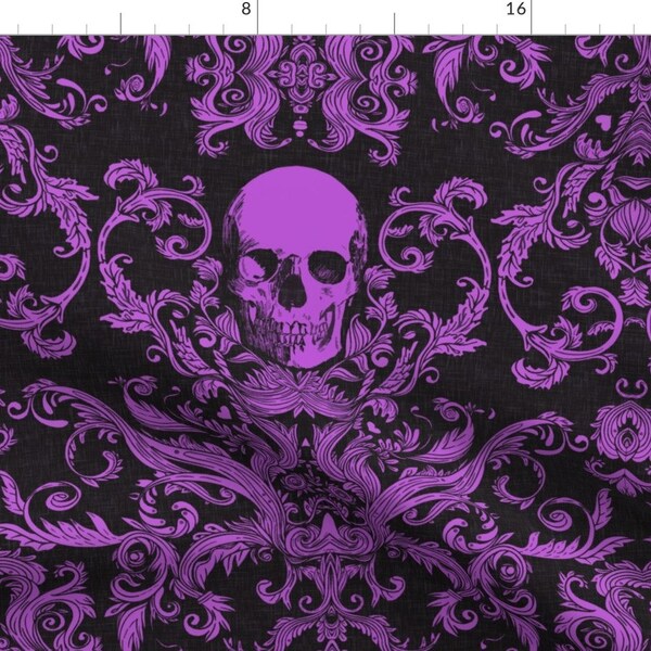 Skull Damask Fabric - Etsy