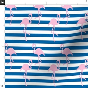 Preppy Flamingo Stripe Fabric Nautical Flamingo Jill Bull by ...