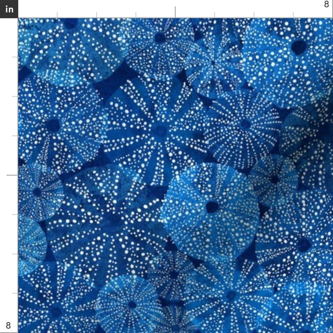 Sea Shell Fabric Under the Water in Classic Blue by Lavish - Etsy