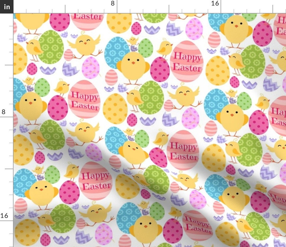 Easter Fabric Easter Fun by Thepinkhome Easter Eggs Spring Holiday ...