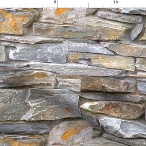 Rock Wall Fabric Castle by Koalalady Stone Shale Geology Earth Gray ...