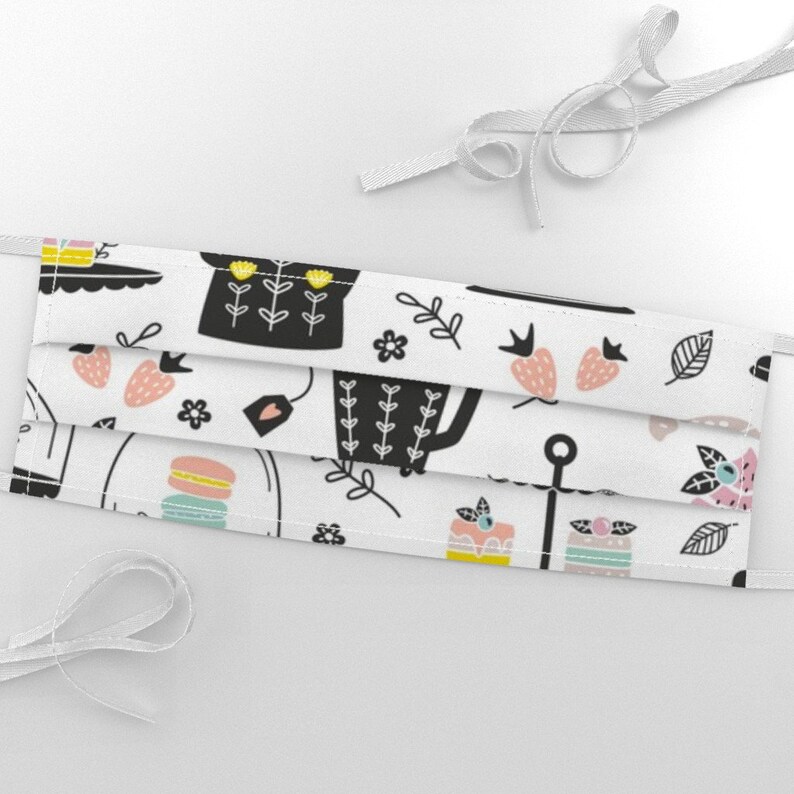 Pastel Cafe Fabric Nordic Coffee House Meets French Cafe by - Etsy