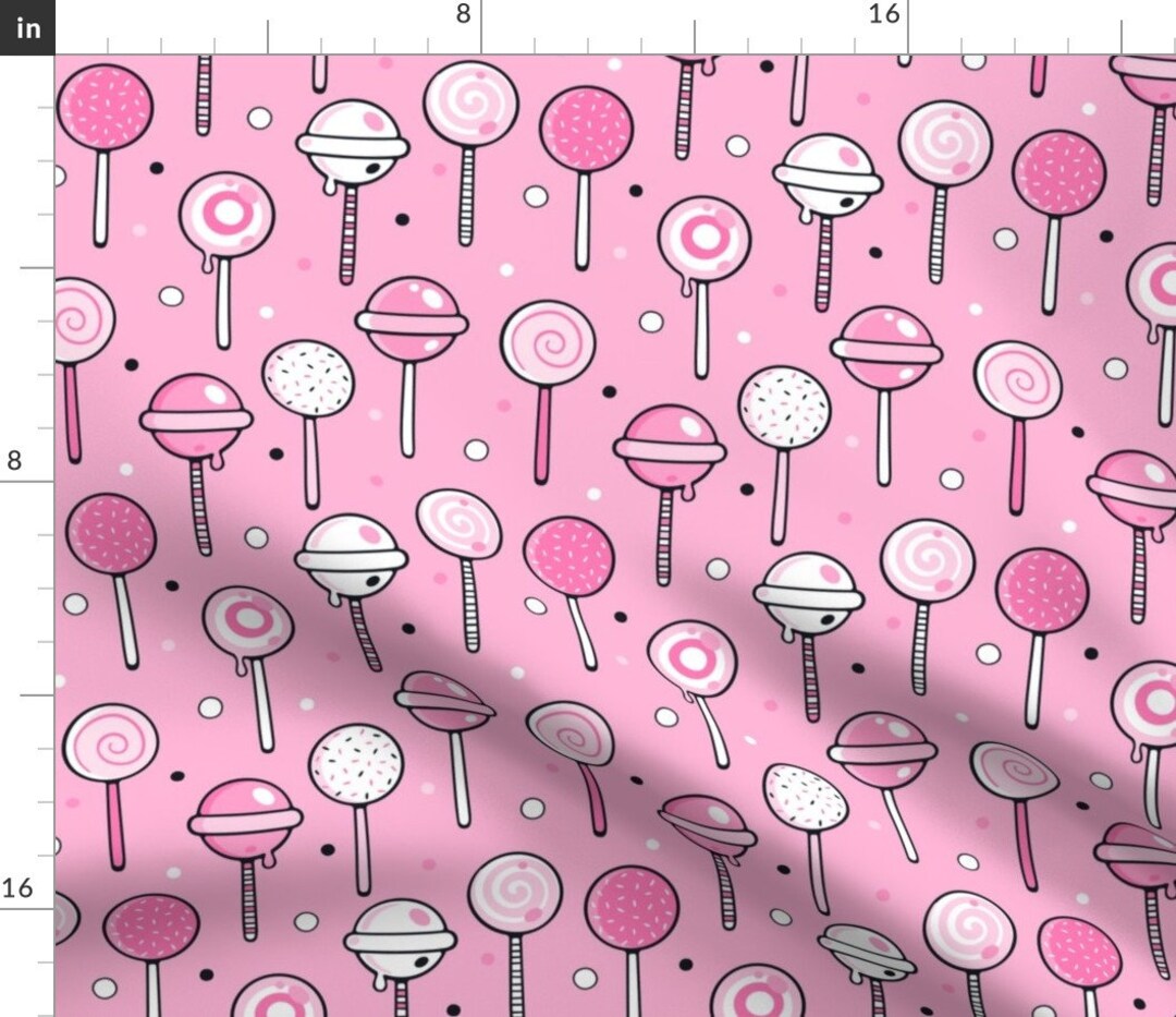 Pink Lollipop Fabric Sweet Lollipop by Nossisel Pink Summer Lollipop ...