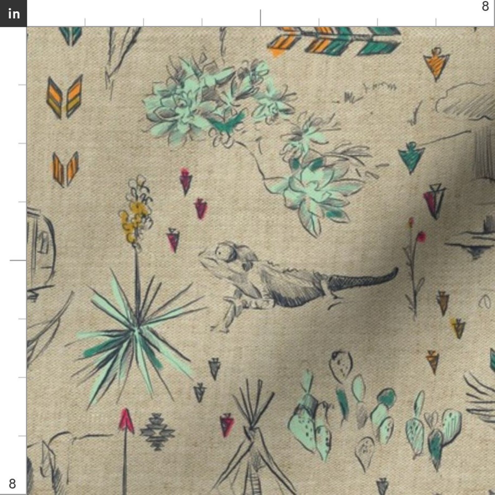 Desert Fabric Scout Desert by Pattern State Desert - Etsy