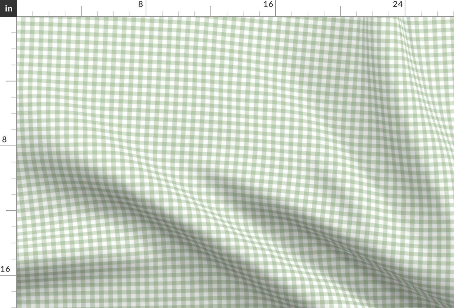 Mint Green Gingham Fabric - Unconditionally-green Gingham by ...