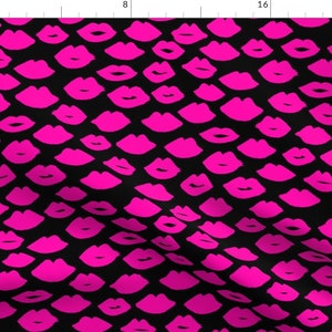 Lipstick Fabric Lips Beauty Makeup Kiss Kisses Fashion Pink on Black ...
