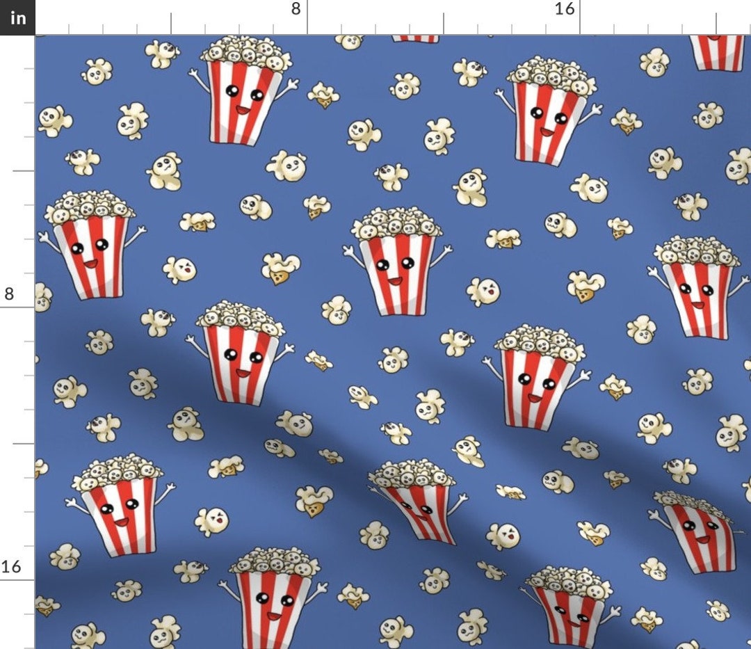 Popcorn Fabric Pop by Amber Morgan Popcorn Move Snacks Kawaii Food ...