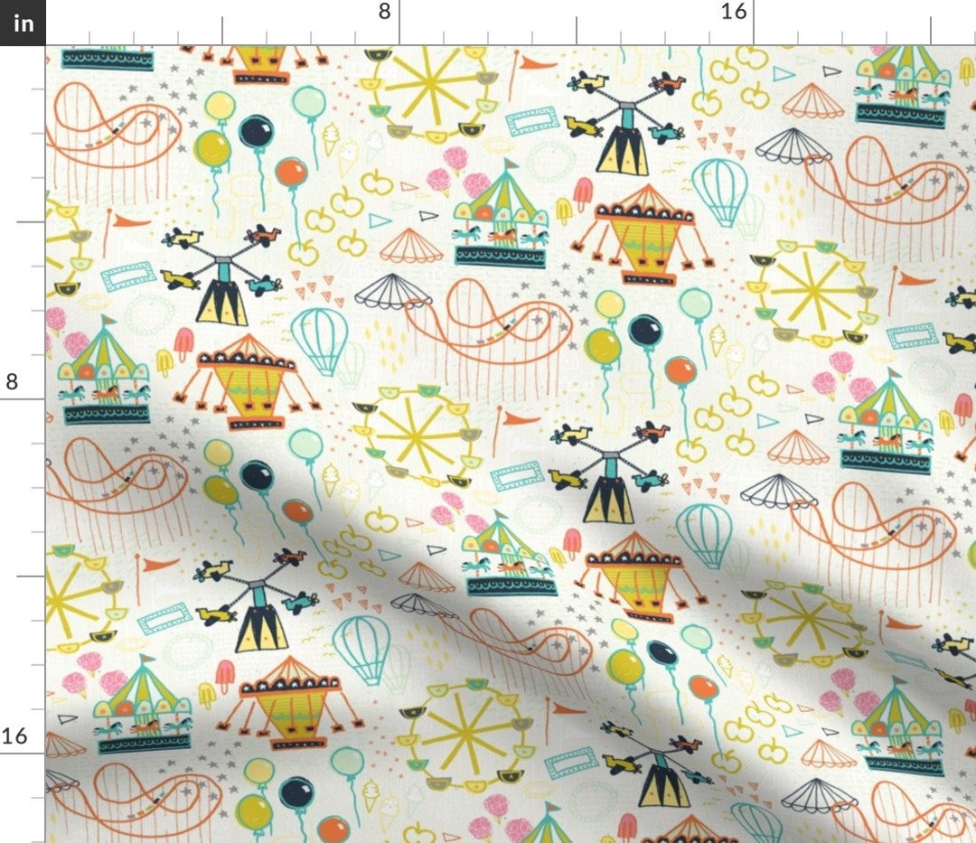 State Fair Fabric Fun Fair by Friztin Modern Nursery Decor Ferris Wheel ...