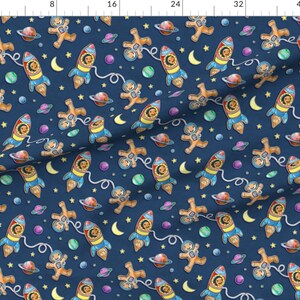 Gingerbread Man in Space Fabric Gingerbread Cookie - Etsy