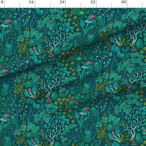 Mystical Forest Fabric - Emerald Forest Keepers Fairy Woodland ...
