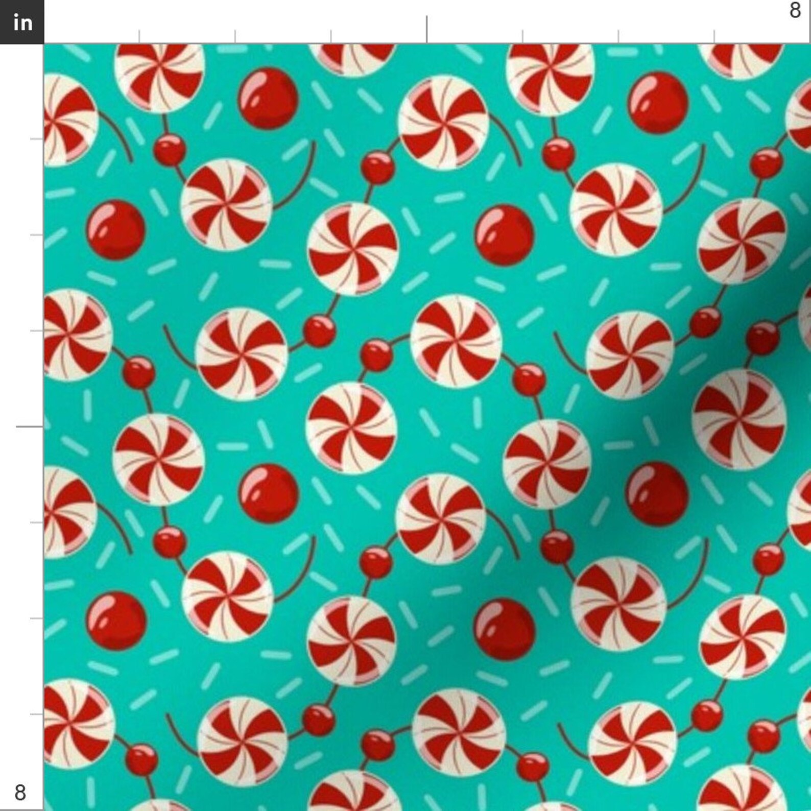 Peppermint Fabric Peppermint Candy Garland by Retrorudolphs - Etsy