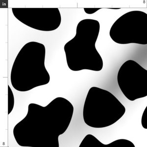 Cow Print Fabric Mooo Cycle Kisses Cow Spots by Bzbdesigner Black and ...