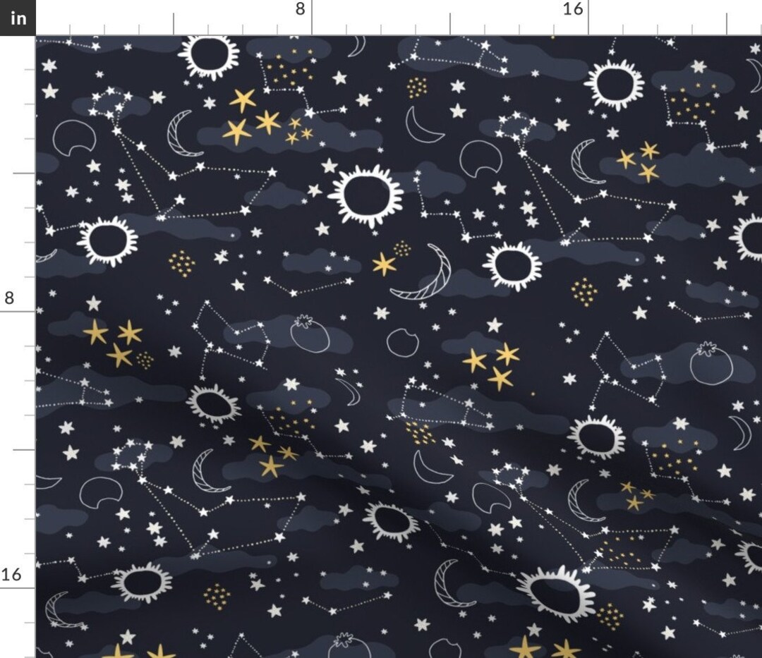 Celestial Constellation Fabric Solar Eclipse by Kostolom3000 Eclipse ...