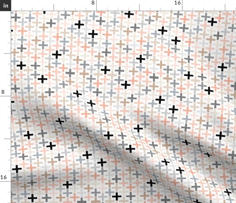 Cross Fabric Crosses by Heleenvanbuul Cross Blush Pink - Etsy