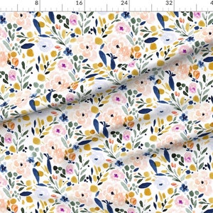 Pastel Floral Fabric Sierra-floral by Crystal_walen - Etsy