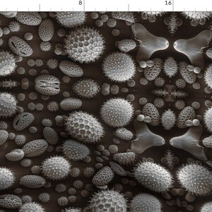 Pollen Fabric Pollen Mix Grey Sem by Craftyscientists - Etsy