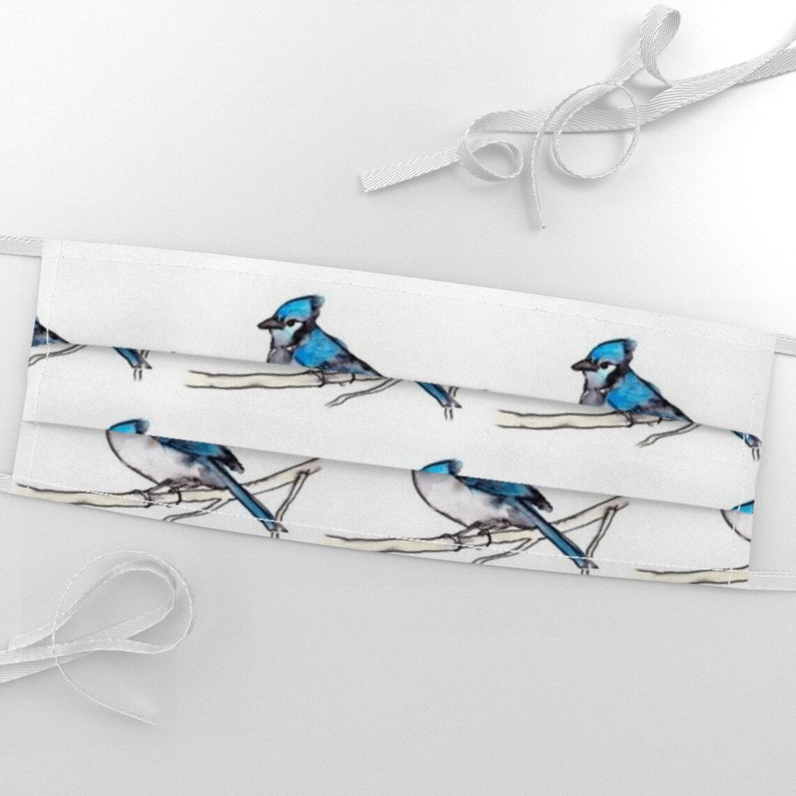 Watercolor Bluebird Fabric Bluebird Watercolor by | Etsy