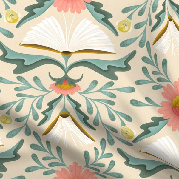 Library Book Fabric - Etsy