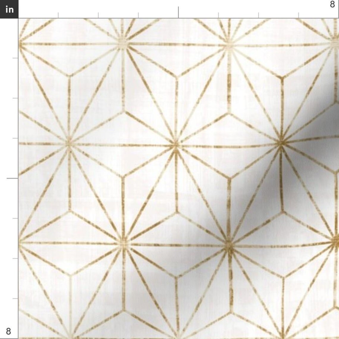Geometric Fabric - Gold Star by Crystal Walen - Geometric Abstract ...