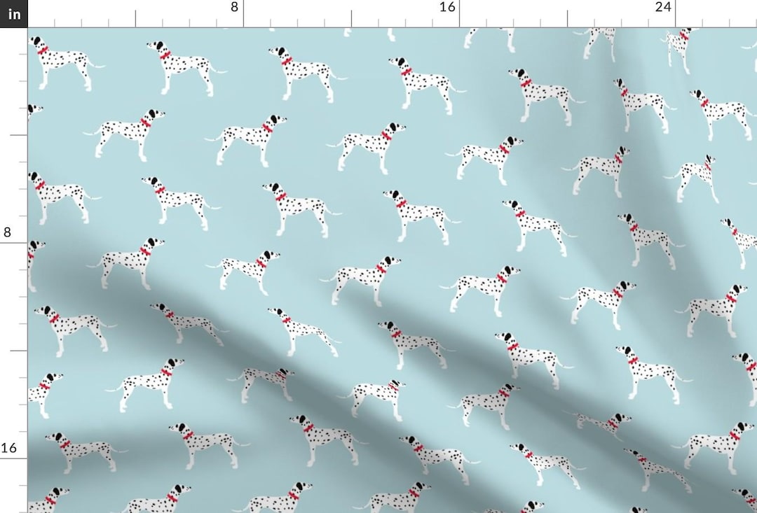 Dalmations on Blue Fabric Dalmatians on Blue by Littlearrowdesign ...