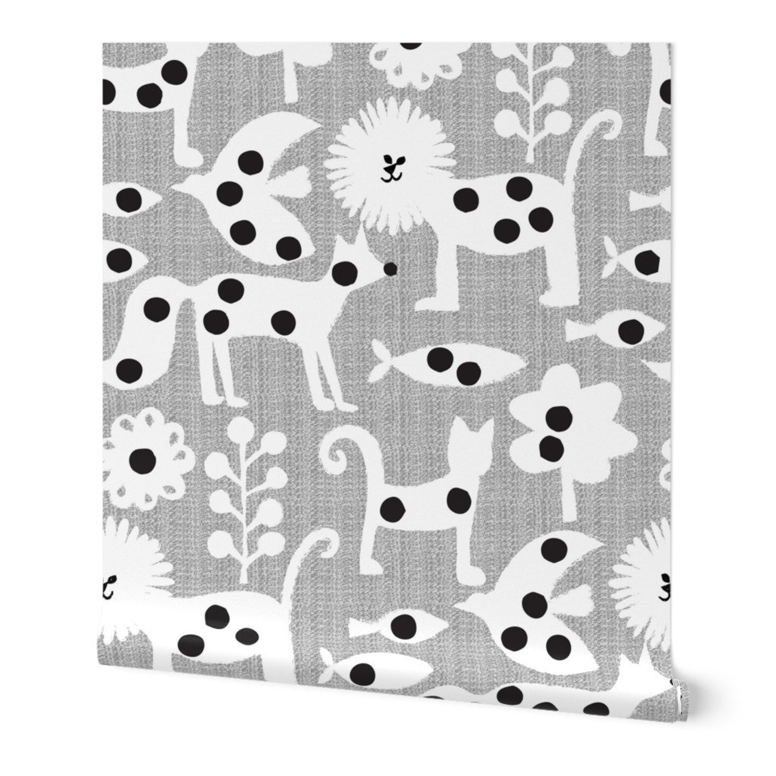 Animal Wallpaper Polka Dot Animals by Ottomanbrim Animal - Etsy