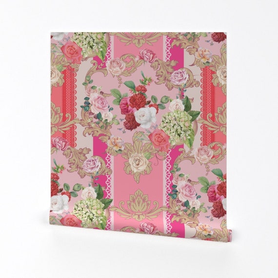 Pink Rococo Wallpaper