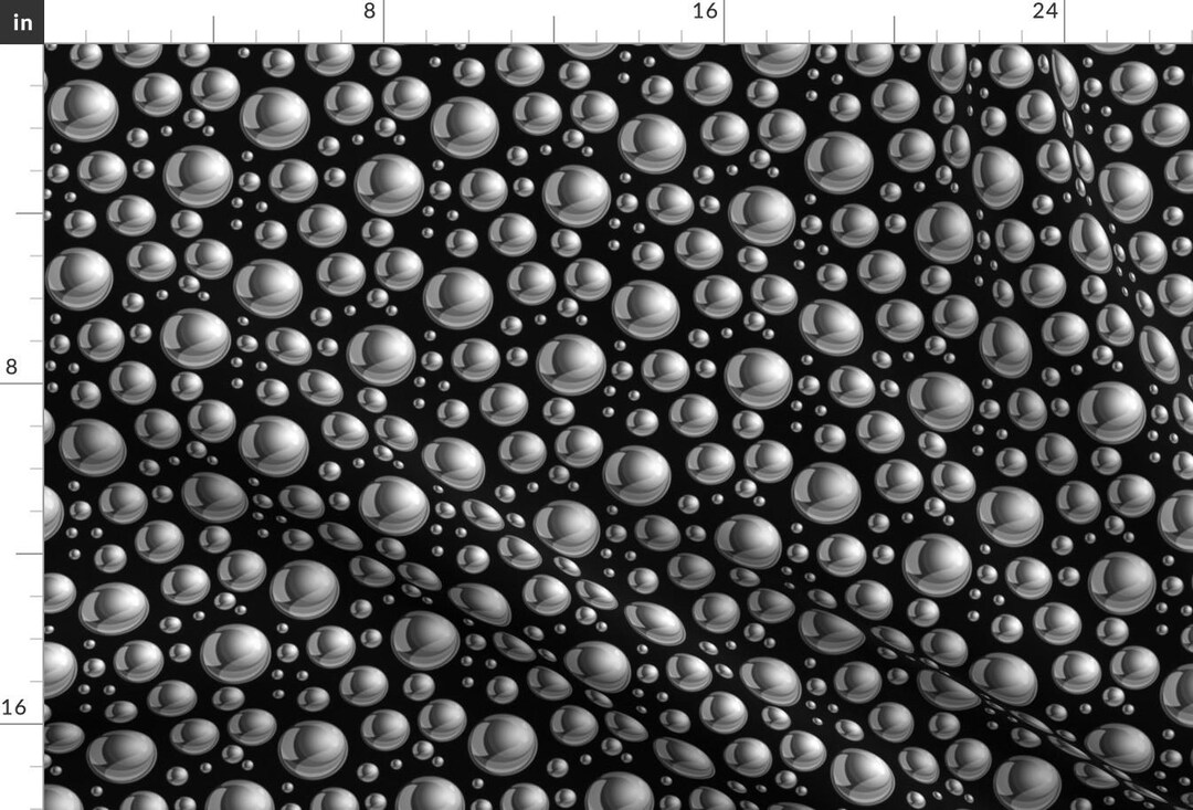 Pinball Fabric - Pinballs by Sandityche Monochrome Metallic Look 80s ...