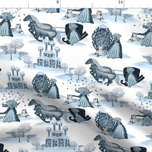 Snow Queen Fabric Snow Queen by Kociara Snow Queen Winter - Etsy