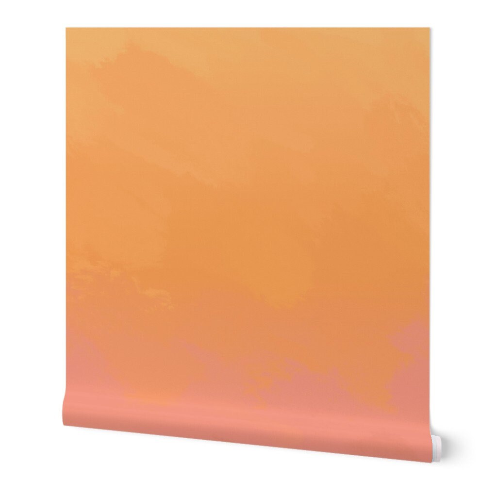 Coral Sunset Wallpaper Sunset by Natalie-k Pink Coral - Etsy