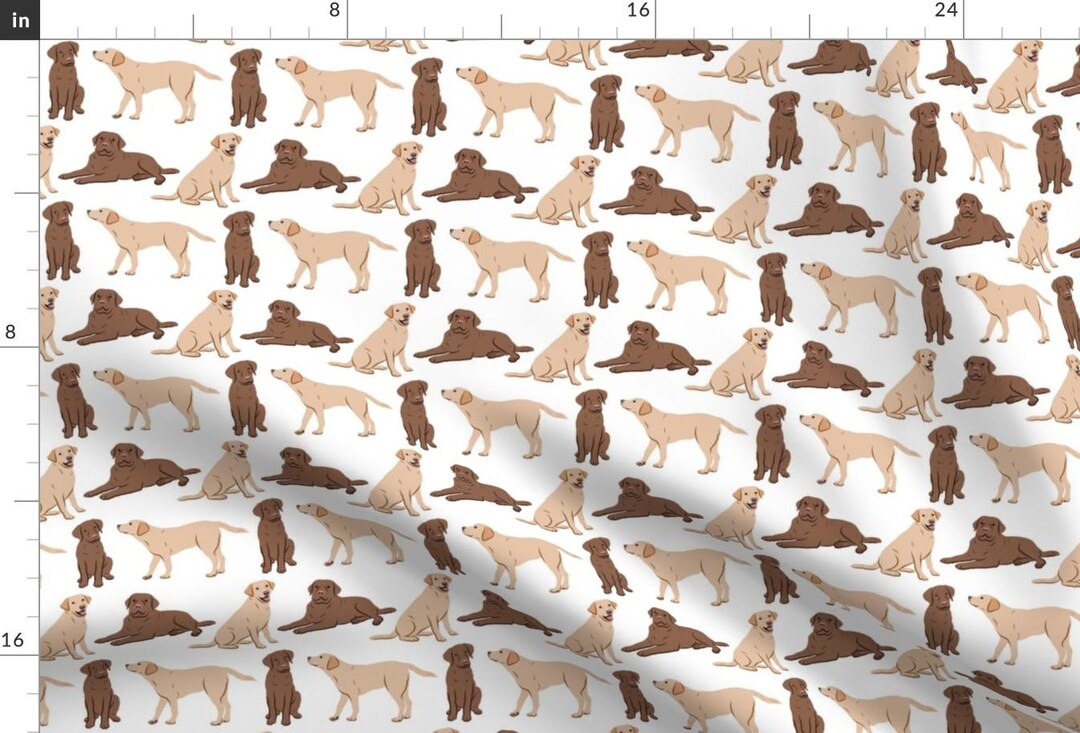 Labrador Fabric - Labrador Retriever by Rainbird_fabrics - Yellow Lab ...