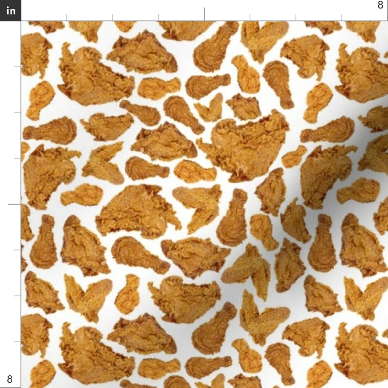 Fried Chicken Fabric Fried Chicken by Sufficiency Fried | Etsy