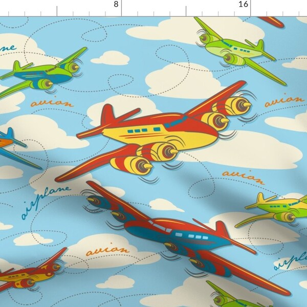 Airplane Pattern Fabric - Etsy