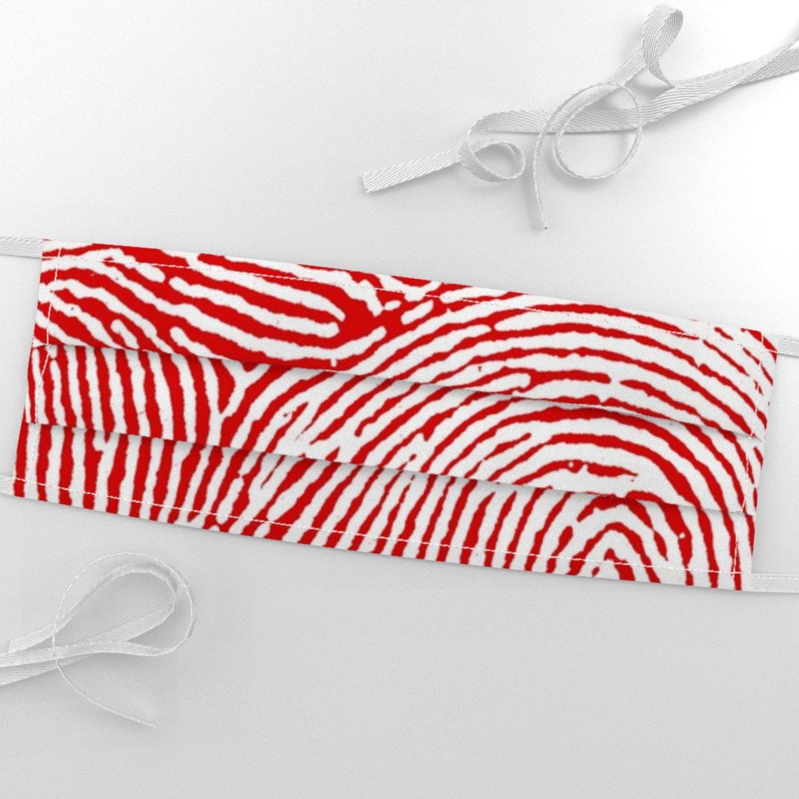 Red Fingerprints Fabric Finger Stripes By Ben Goetting | Etsy