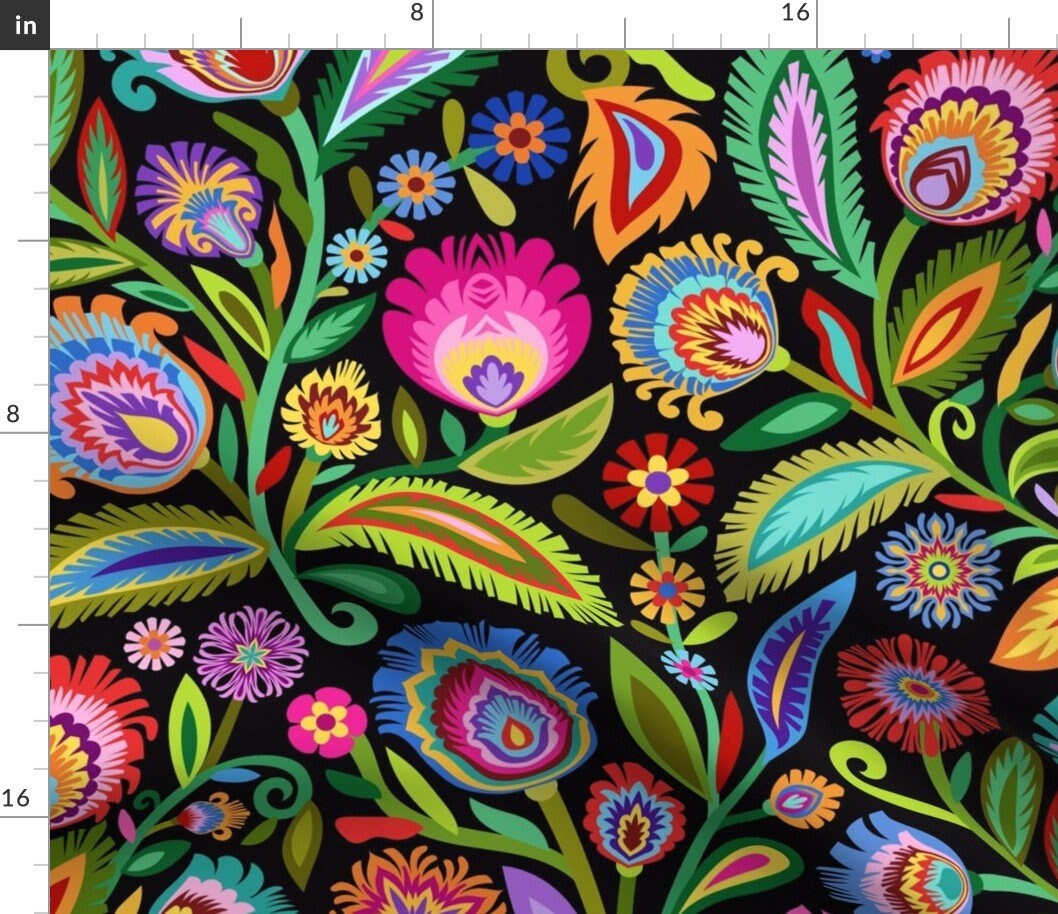 Maximalist Folk Fabric Polish Paper Cutting by Groovity - Etsy