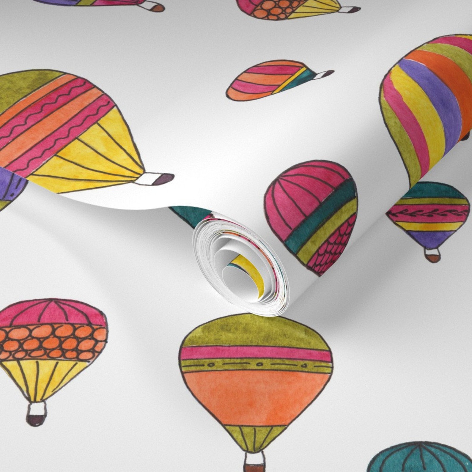 Up up and Away Wallpaper Hot Air Balloons by Motionsense - Etsy