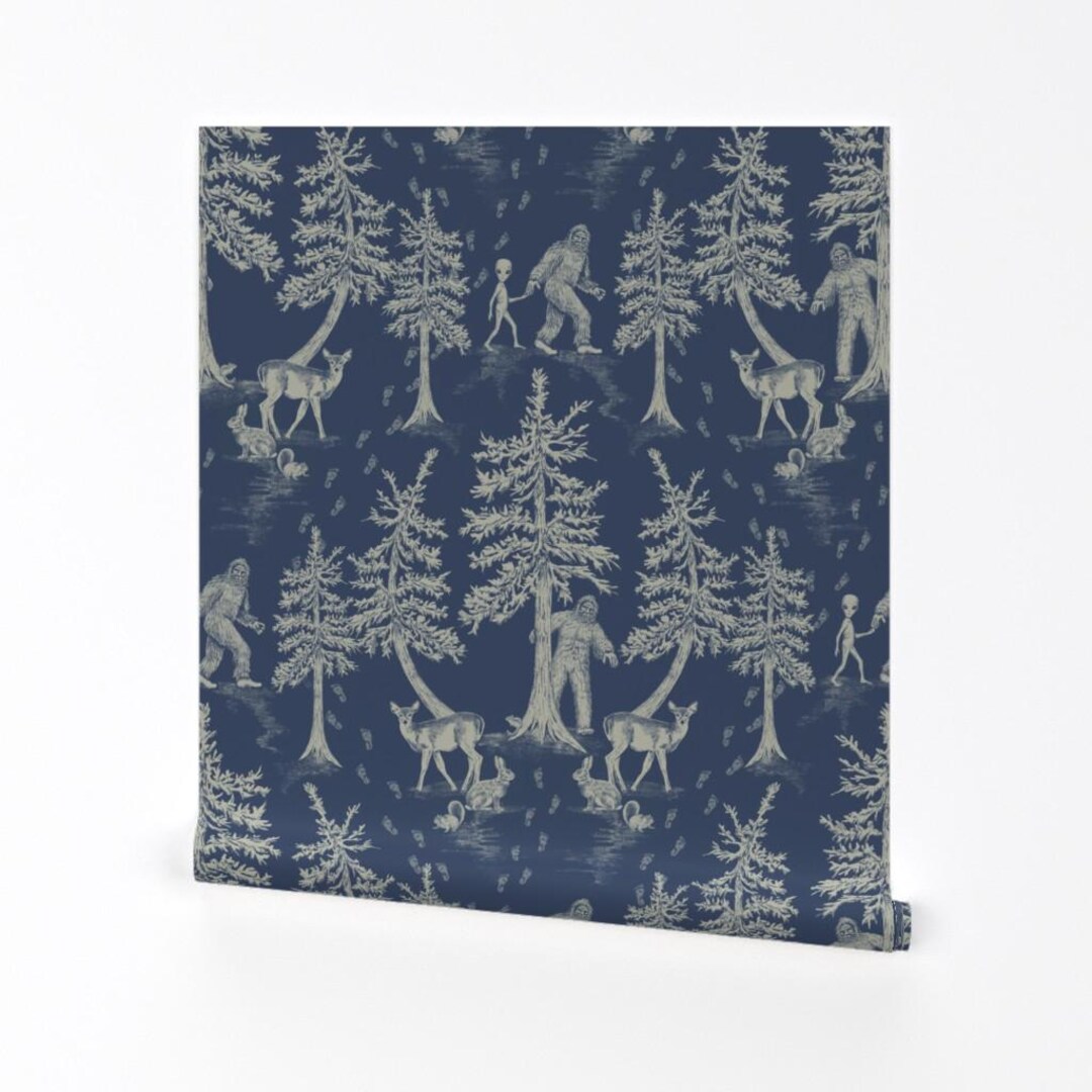Bigfoot Removable Peel and Stick Wallpaper - Sasquatch Cryptozoology ...