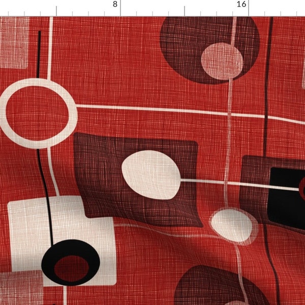 Modern Red Fabric - Etsy